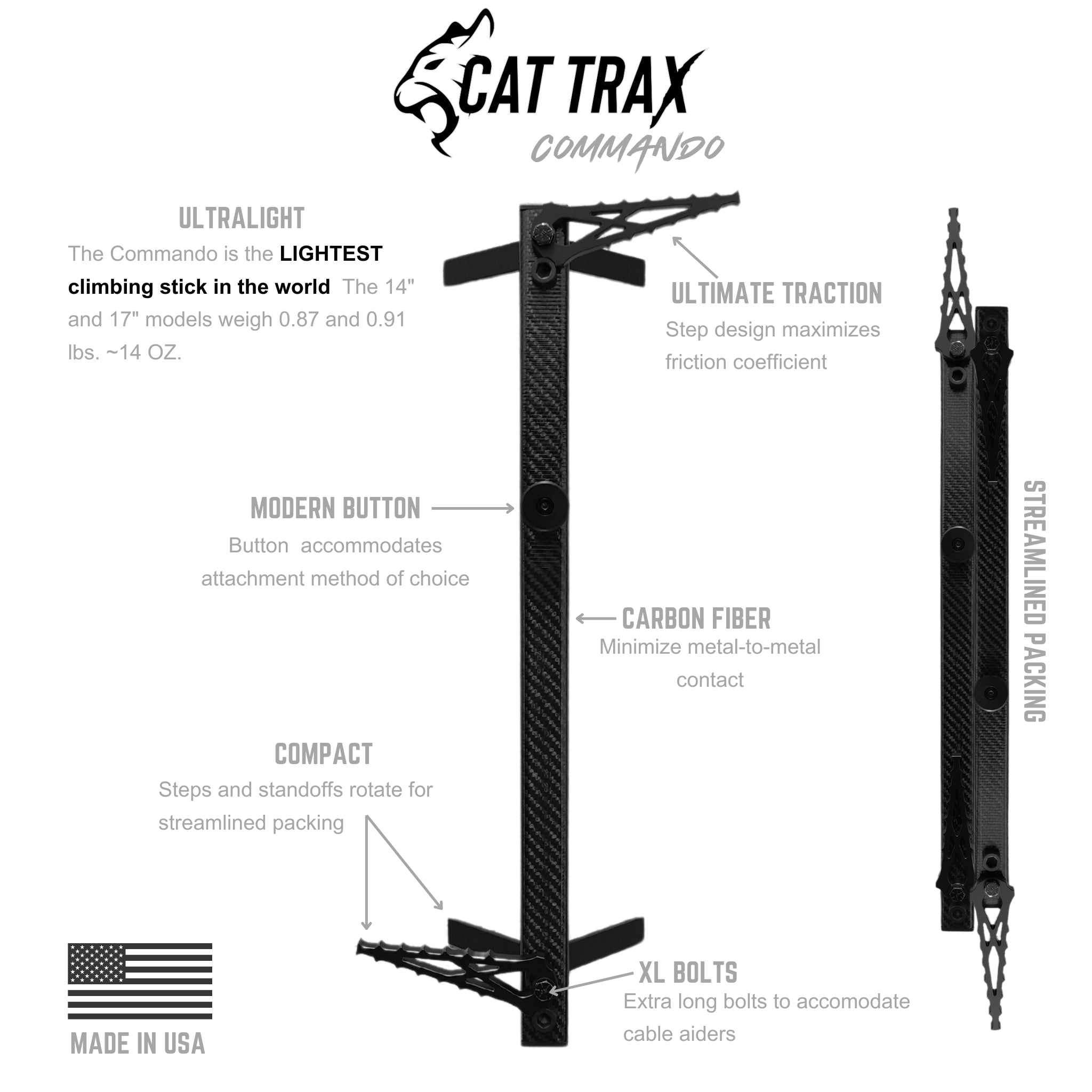 Commando // Lightest Climbing Stick EVER // Cat Trax Gear